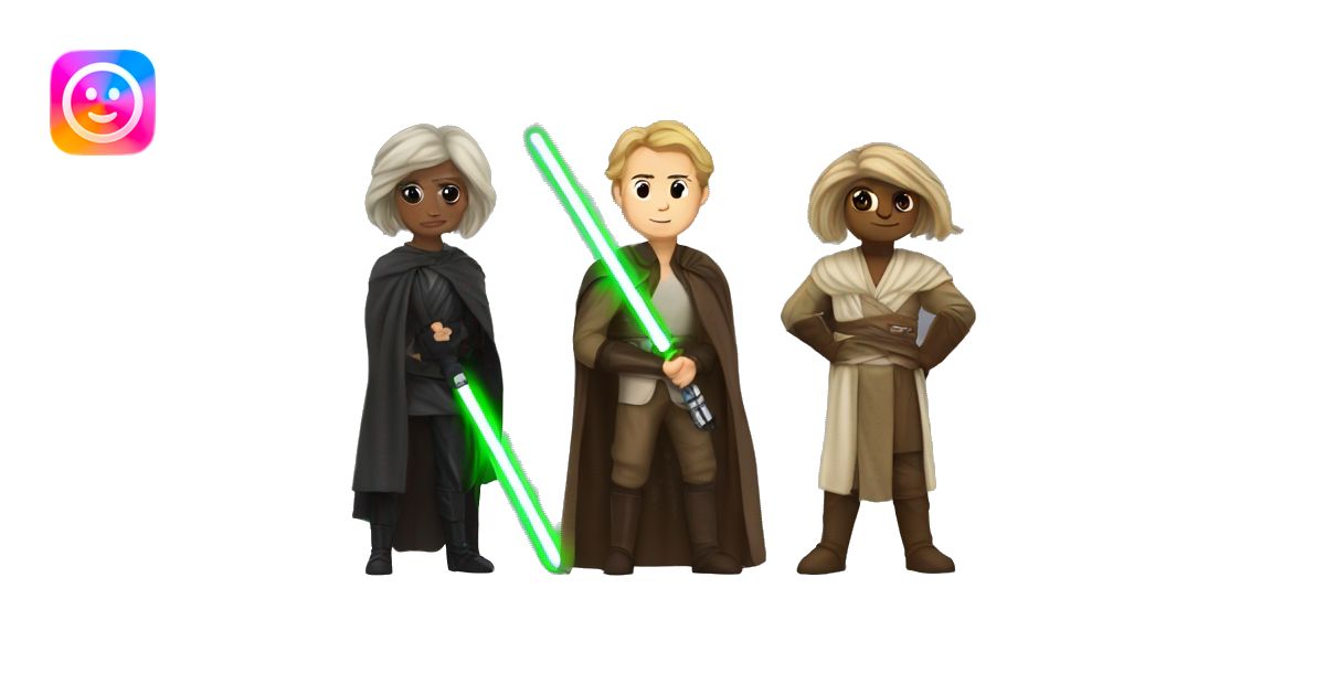 jedi wake up with sable laser and cape emoji | AI Emoji Generator