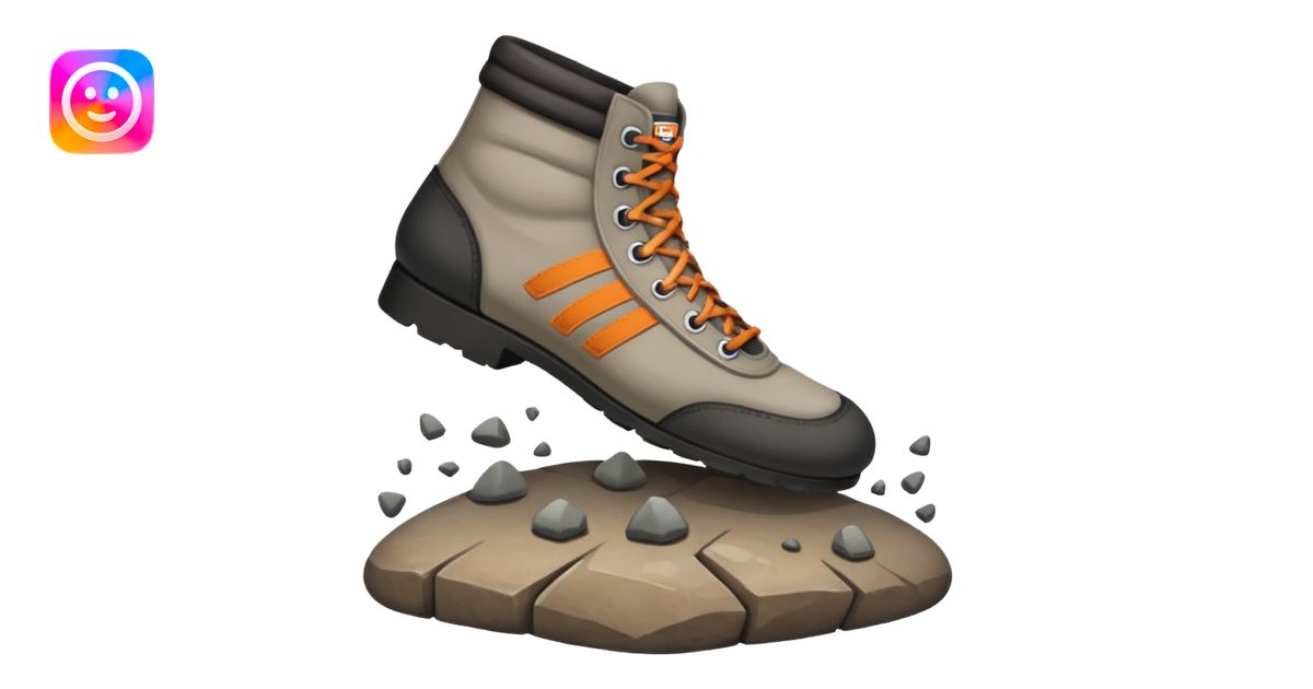 Foot kicking rocks emoji | AI Emoji Generator