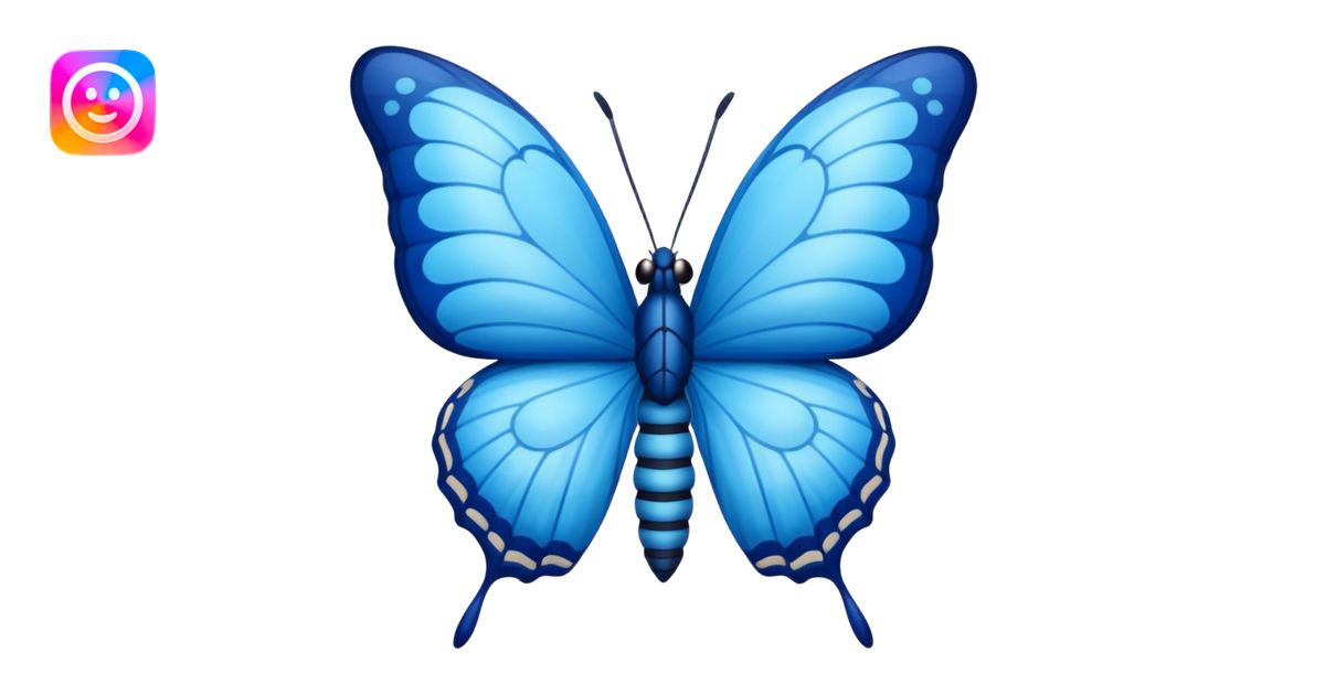blue butterfly larva emoji | AI Emoji Generator