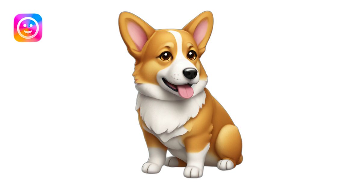 A cubic corgi emoji | AI Emoji Generator