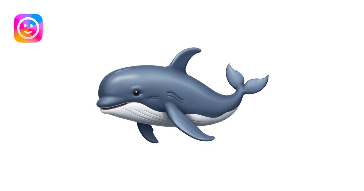 whale swimming in sea water emoji | AI Emoji Generator