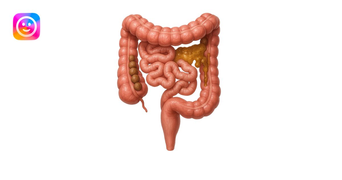 INTESTINO UMANO ANATOMICO REALISTICO CON FECI A PALLINE E FECI LIQUIDE ...