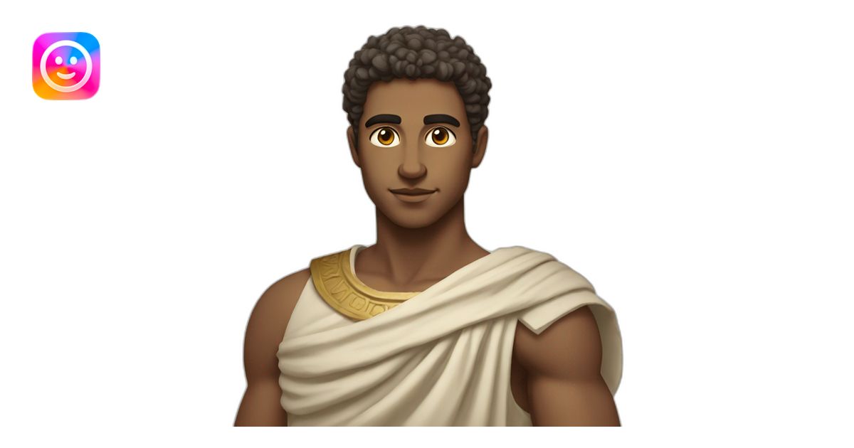 strong young ancient greek man light-skin emoji | AI Emoji Generator