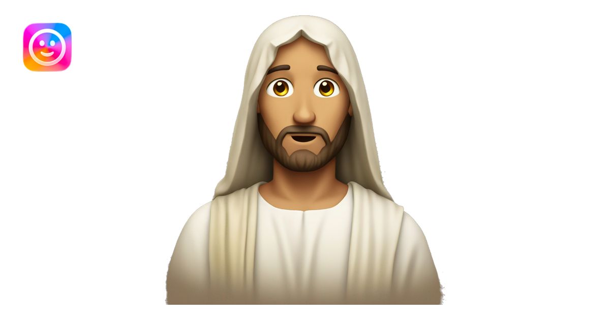 jesus is eavesdropping emoji | AI Emoji Generator