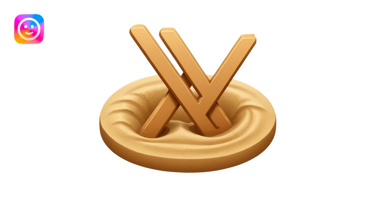 a sand themed check mark emoji | AI Emoji Generator