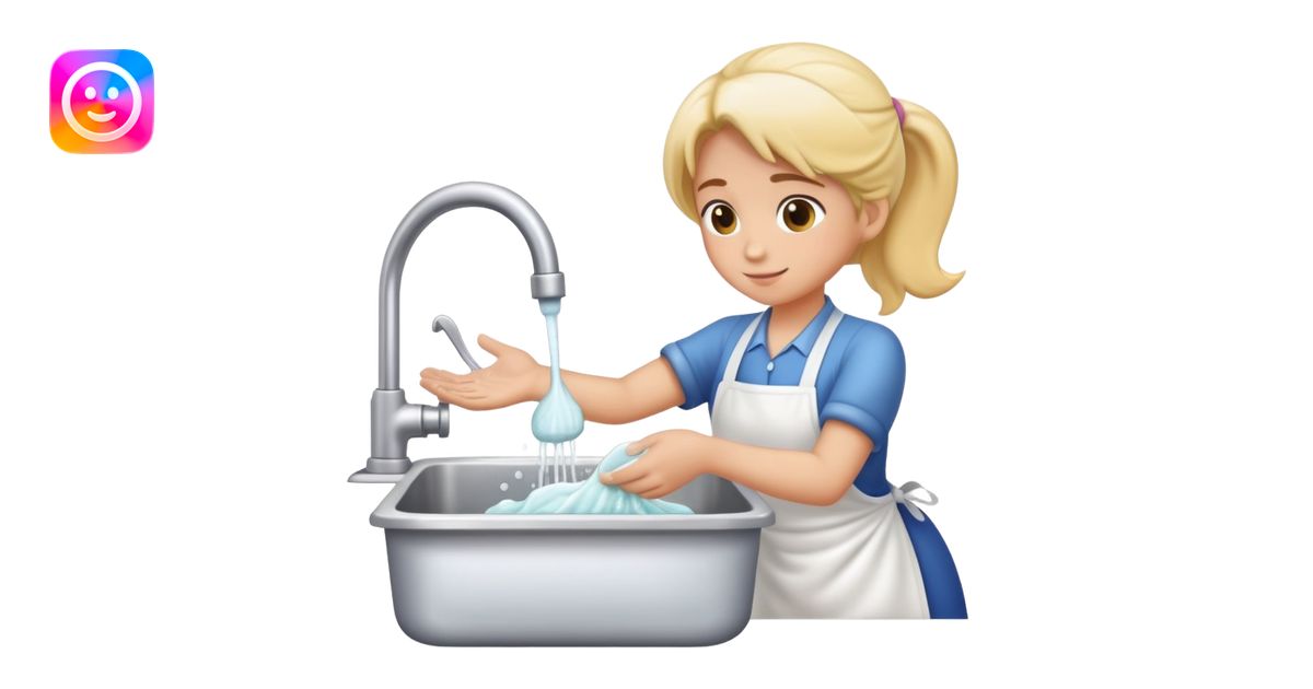washing dishes emoji | AI Emoji Generator