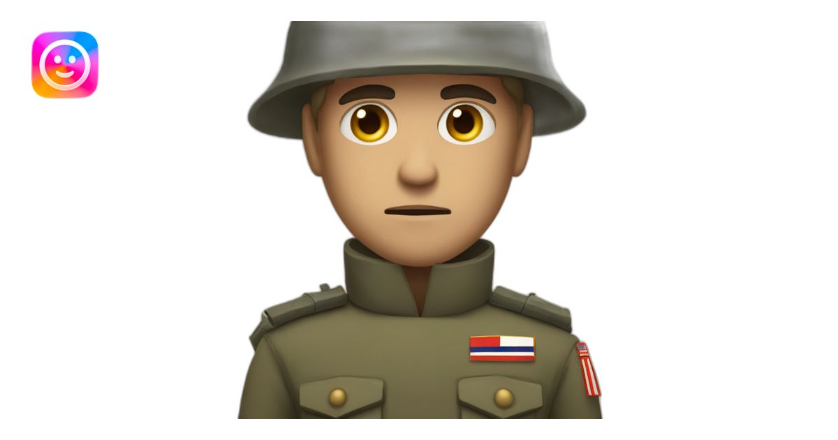 scary thousand yard soldier stare face emoji | AI Emoji Generator