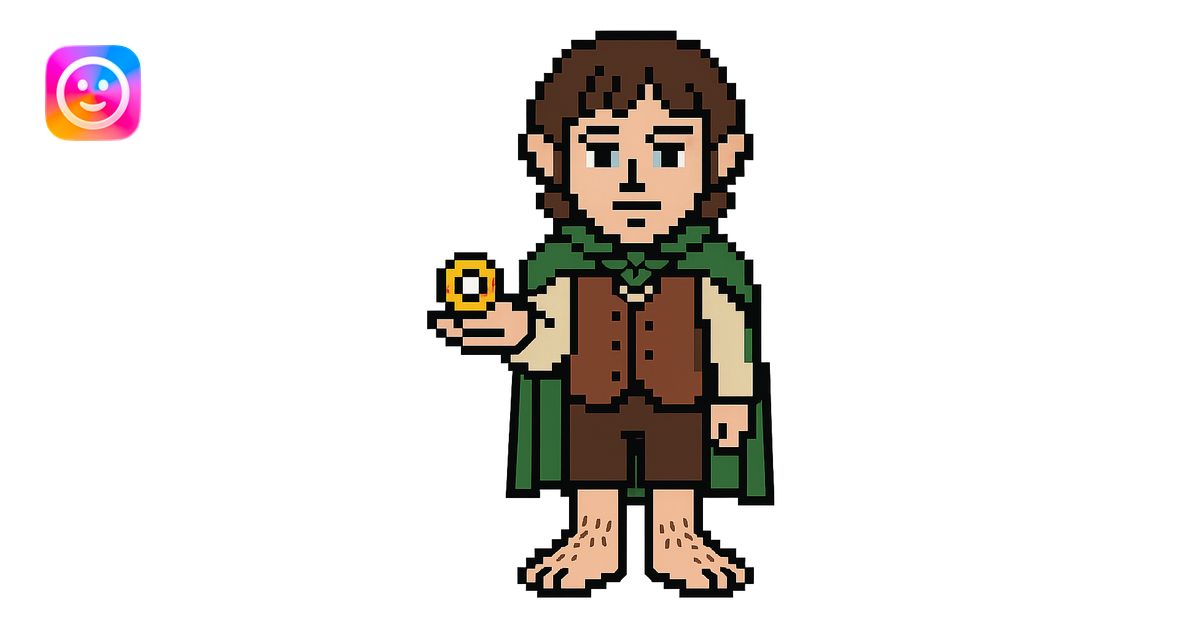 Whole body image of Frodo Baggins from the lord of the rings movie in ...