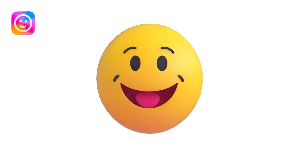 3D smiley emoji, round shape, spinning face, with the text "pörög ...