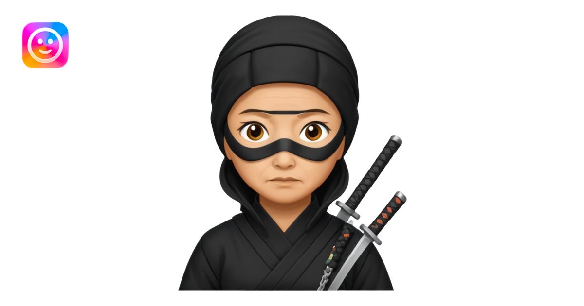 filipino grandmother ninja working in GenAI emoji | AI Emoji Generator