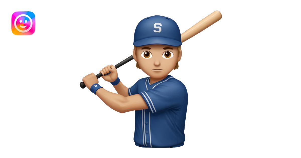 baseball player batting emoji | AI Emoji Generator