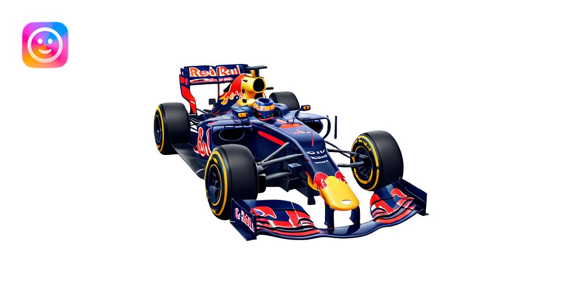 Make a Redbull f1 car with max Verstappen driving it emoji emoji | AI ...