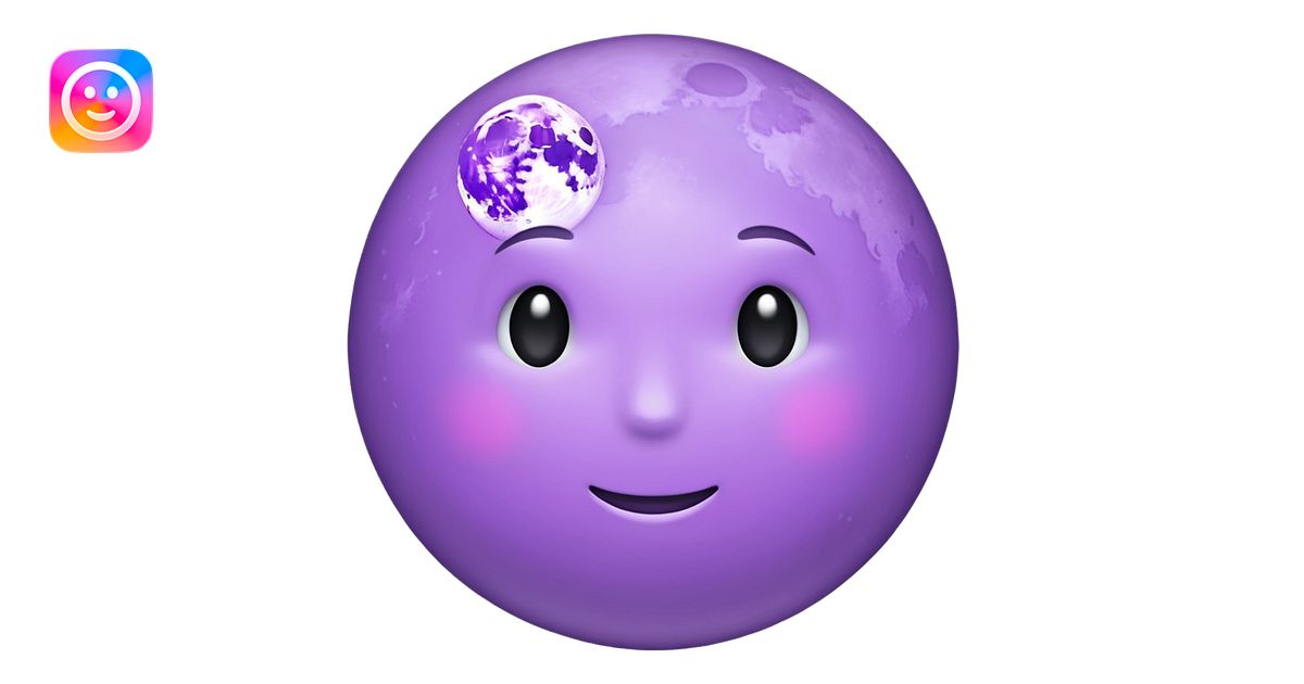 realistic Light purple moon emoji | AI Emoji Generator