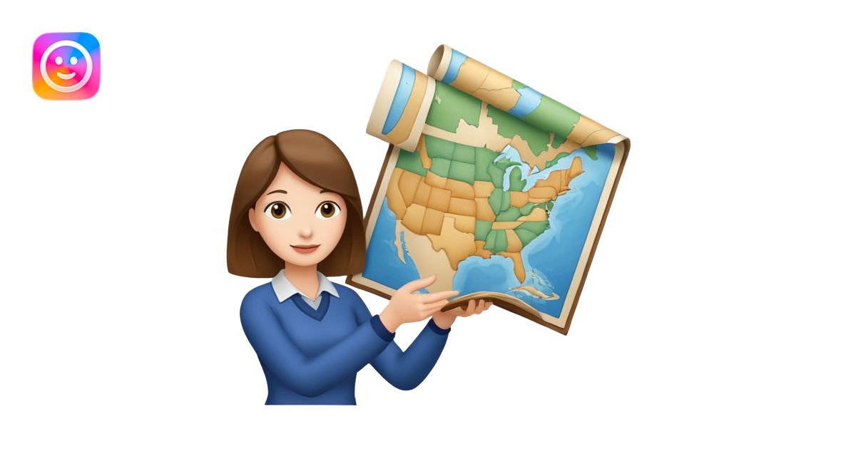 women giving map emoji | AI Emoji Generator
