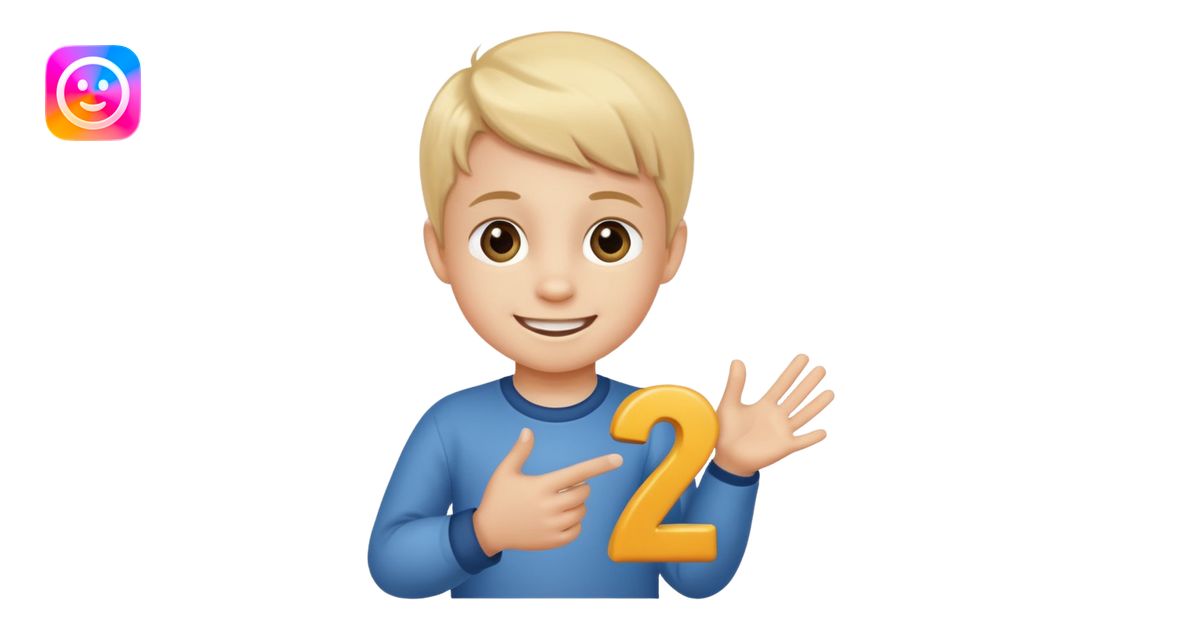 A Lil kid holding 6 7 emoji | AI Emoji Generator