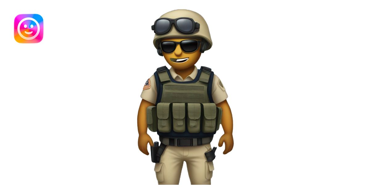 a gecko as an Navy Seal member with a bulletproof vest emoji | AI Emoji ...