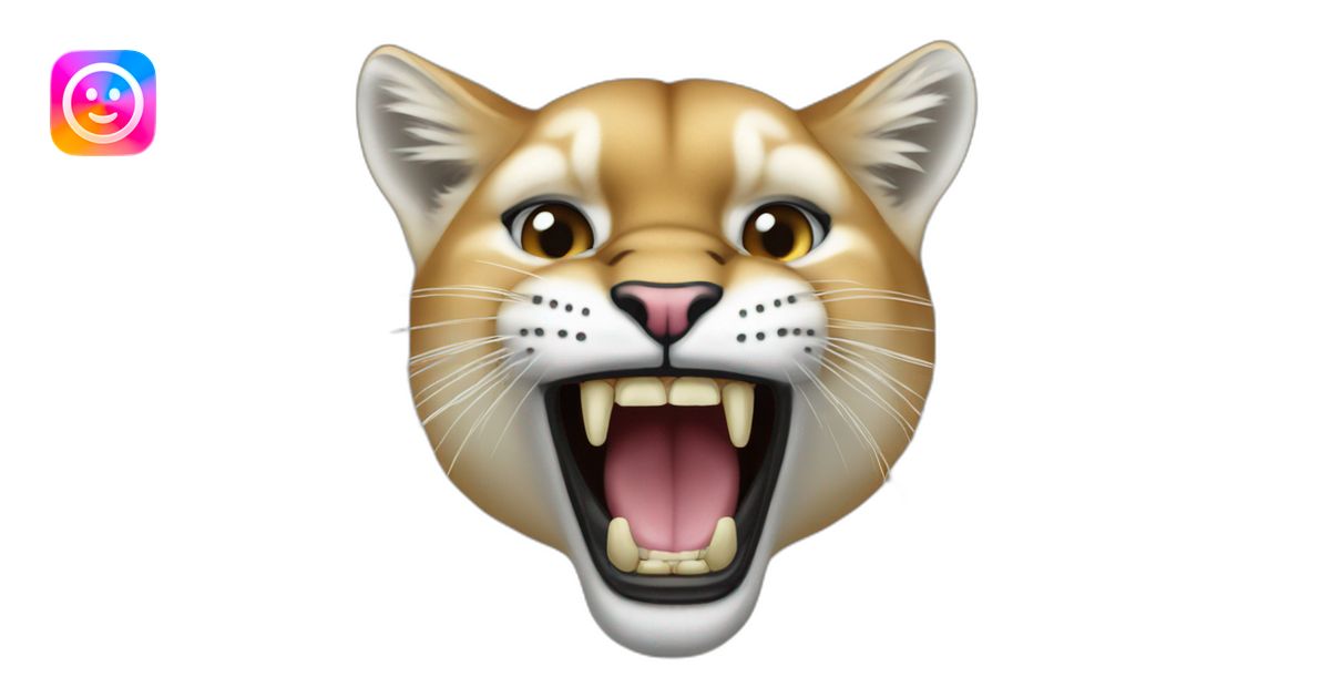 Gnashing teeth puma emoji | AI Emoji Generator