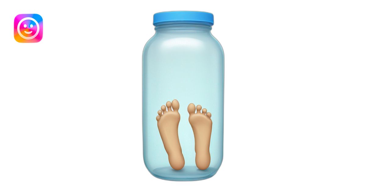 human legs standing on the floor with an ((empty transparent jar ...