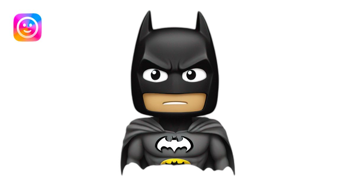 Batman with balck heart emoji | AI Emoji Generator