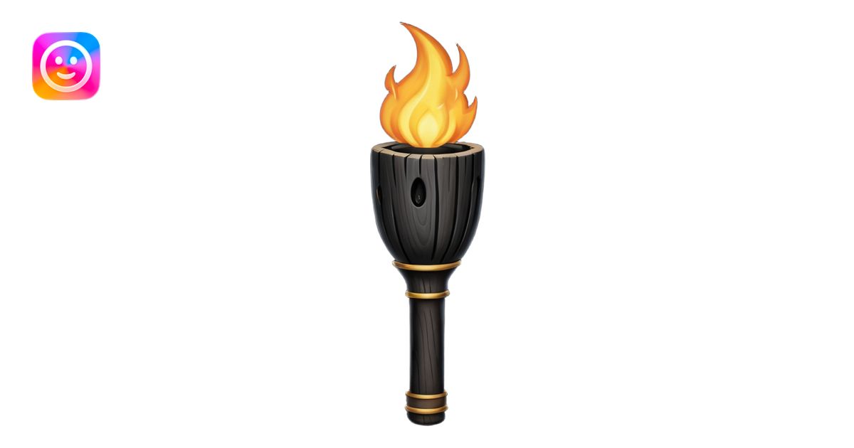 black wooden torch emoji | AI Emoji Generator