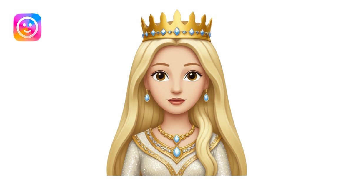 Queen of Sheba from The Bible with long blonde hair, ivory sequin ...