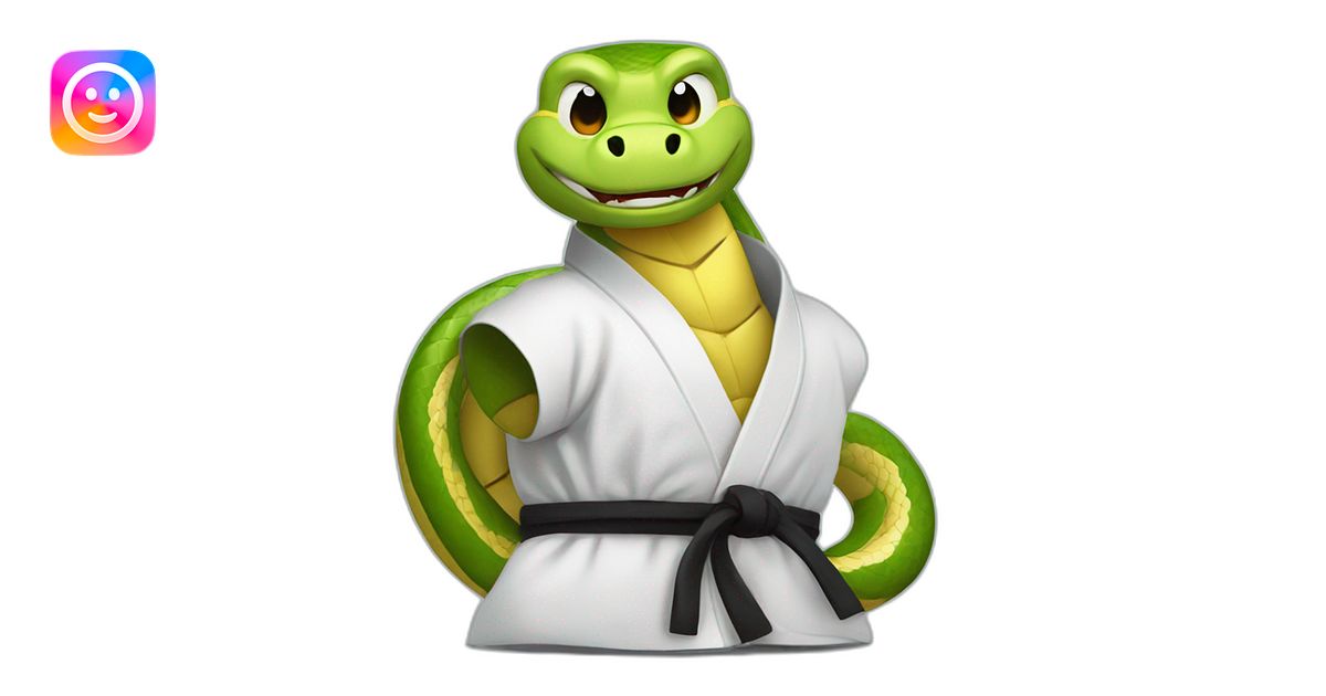 Snake Jiu-Jitsu emoji | AI Emoji Generator