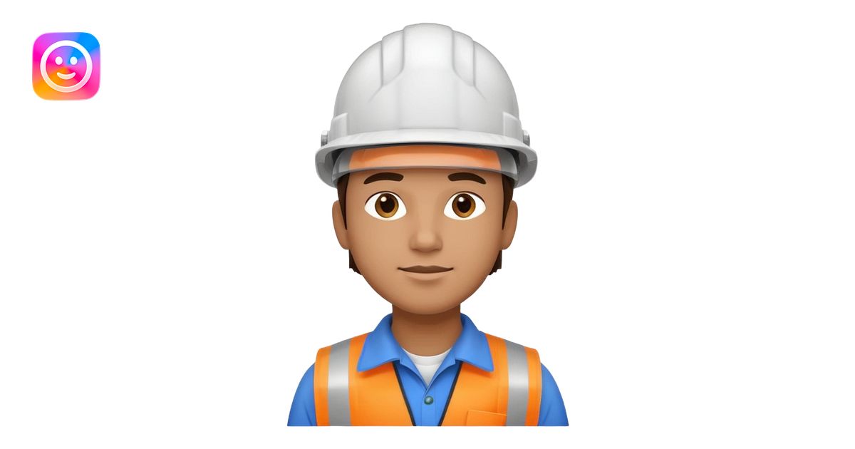 engineer, side view a hard hat emoji | AI Emoji Generator