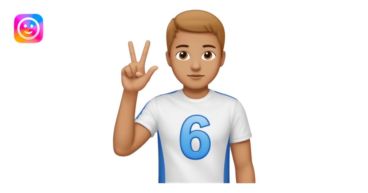 I need a 67 emoji. Like a male person doing six seven hand motion and ...