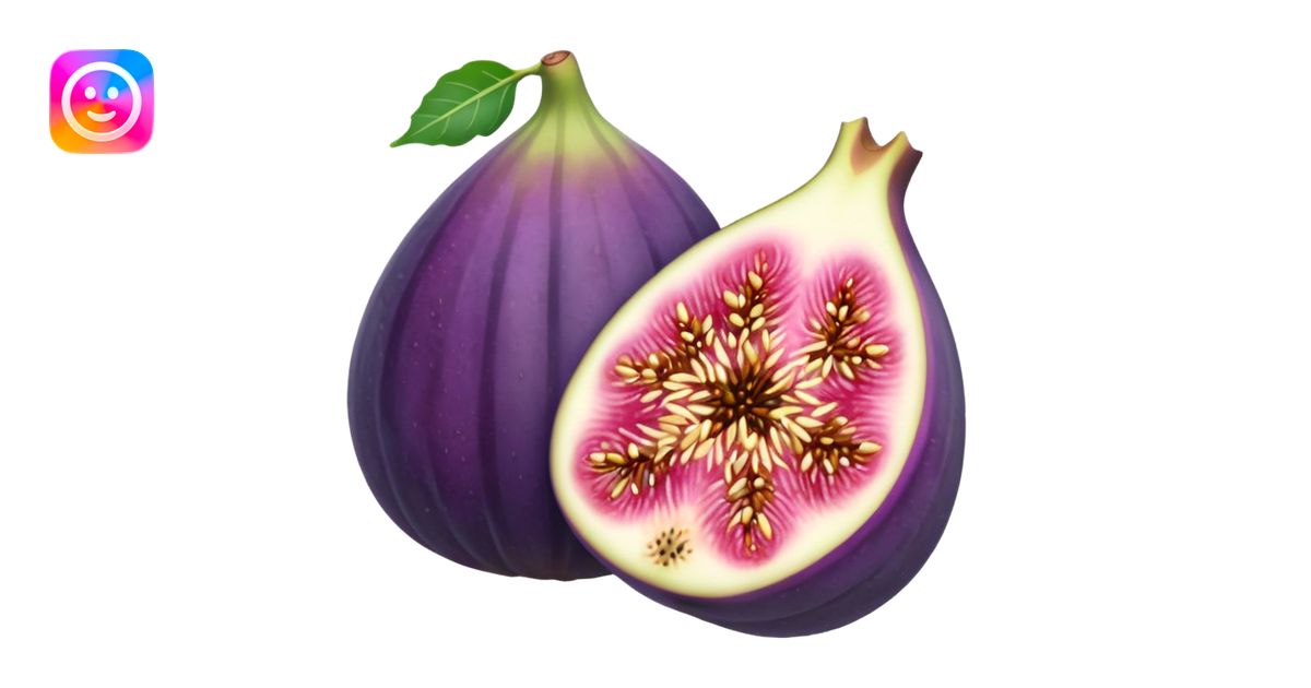 Please create a emoji of a single half of a fig with the internal seeds ...