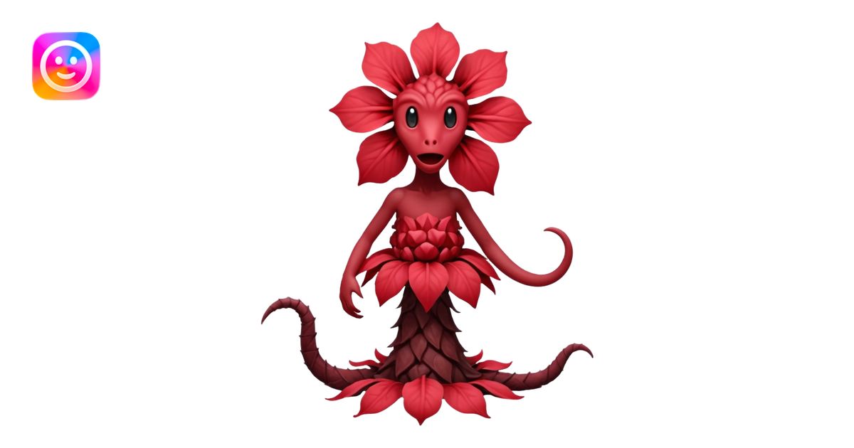 a flower like a monster a demogorgon basically emoji | AI Emoji Generator