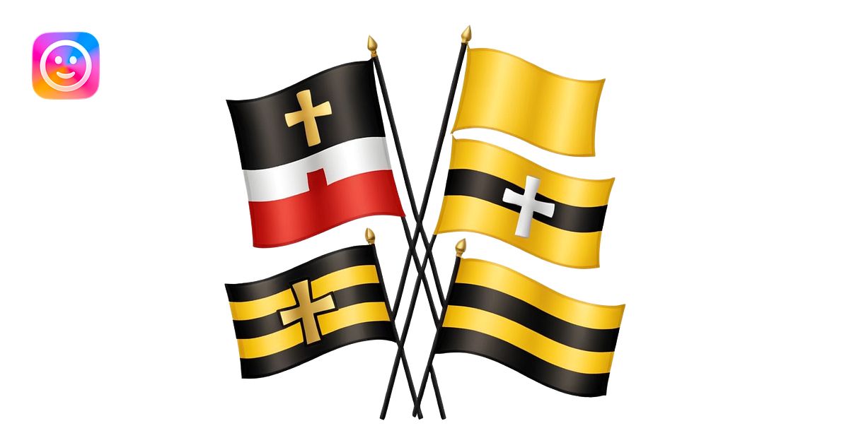 Flags: There are four flags, two on the top and two on the bottom, in ...