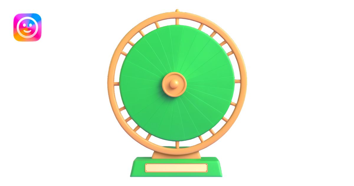 Green Prize Wheel emoji | AI Emoji Generator