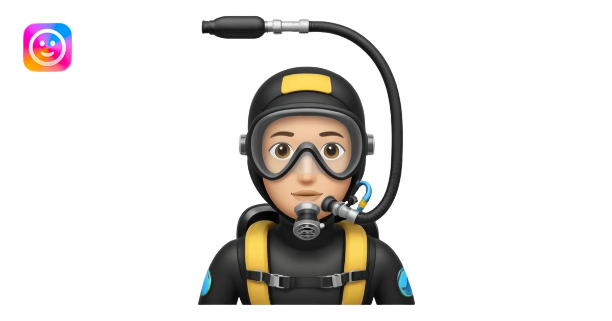 scuba diving with oxygen tank emoji | AI Emoji Generator