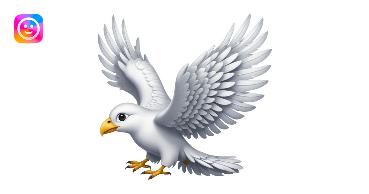 Double side white wing emoji | AI Emoji Generator