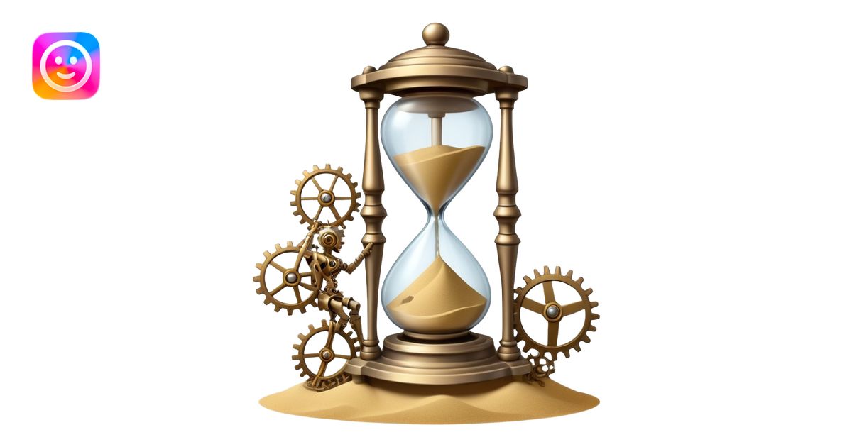 A timekeeping beast with an hourglass-shaped torso filled with ...