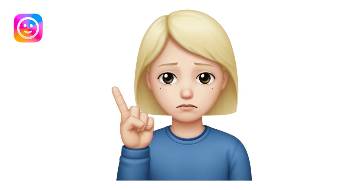 Sad face that’s doing the middle finger emoji | AI Emoji Generator