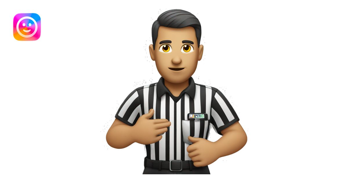 a soccer referee with a whistle emoji | AI Emoji Generator