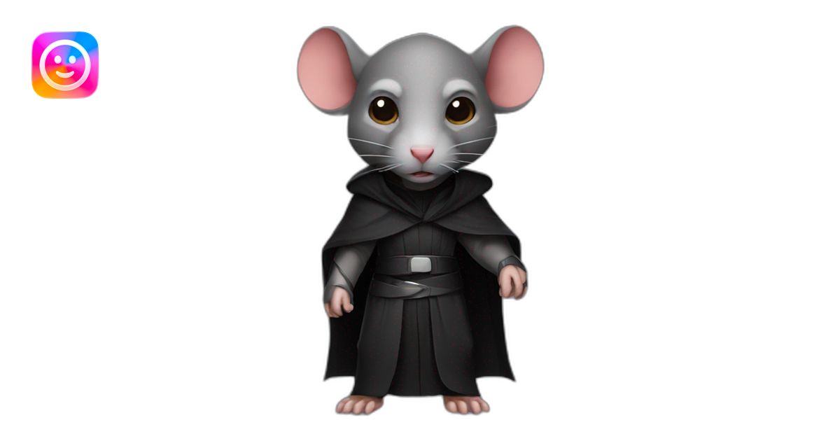 A sith lord rat emoji | AI Emoji Generator