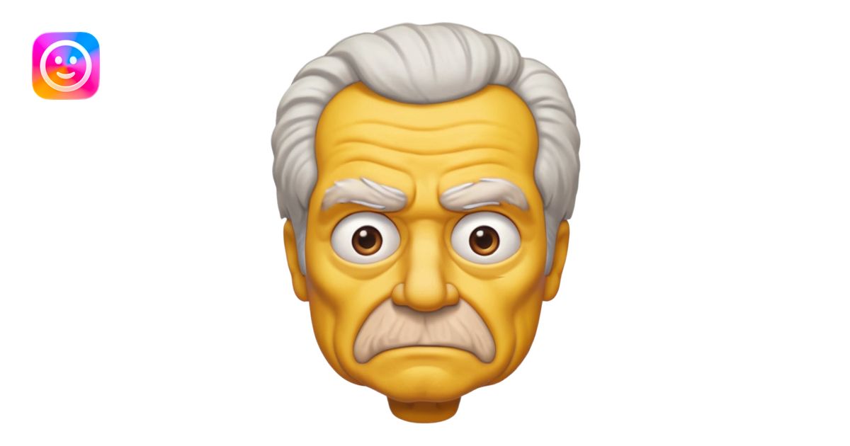 Abe Simpson from The Simpsons emoji | AI Emoji Generator