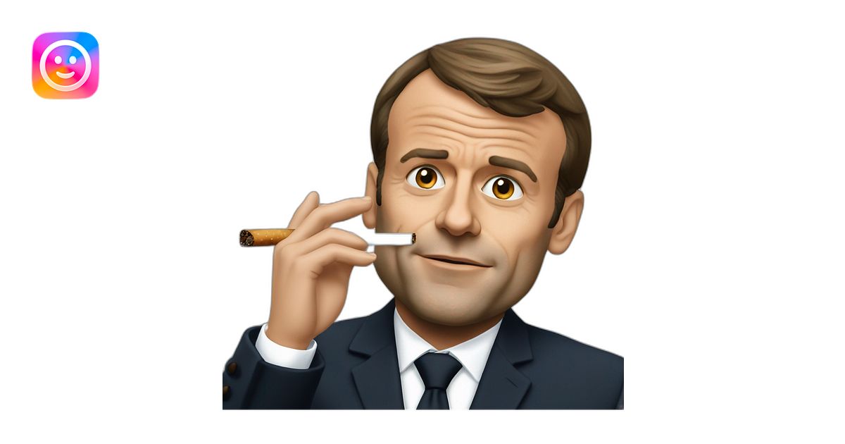 emmanuel macron smoking emoji | AI Emoji Generator