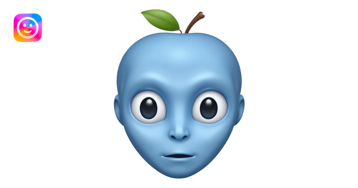 blue alien with a smooth head, no ears, no ear bumps, no side ...