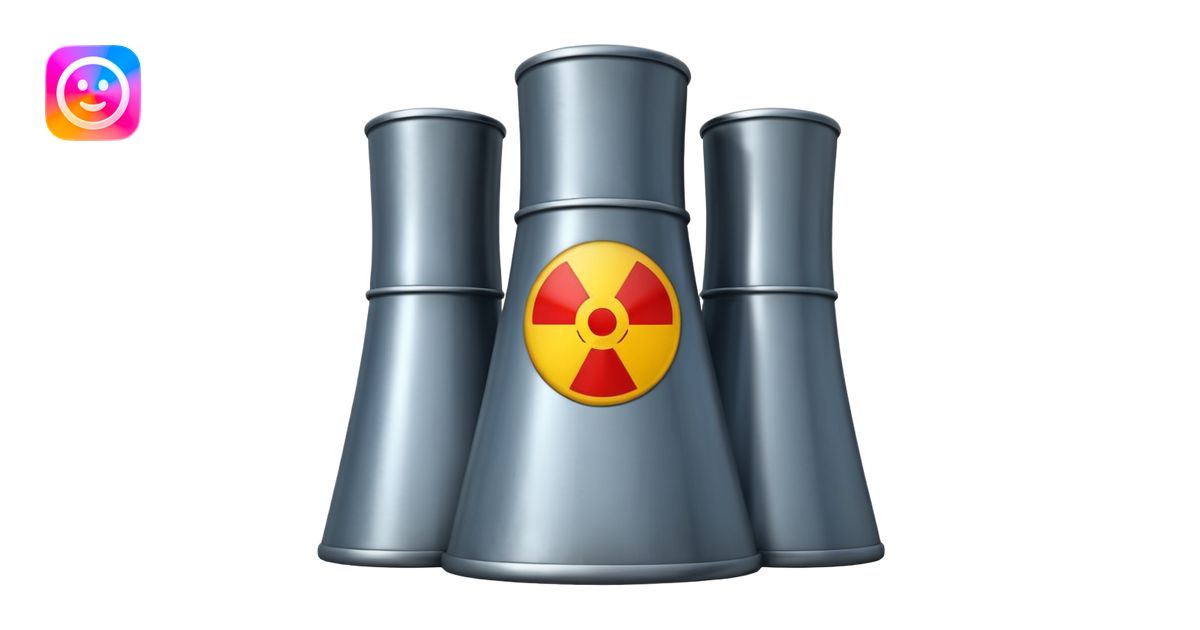 realistic nuclear power plant with 6 nuclear core emoji | AI Emoji ...