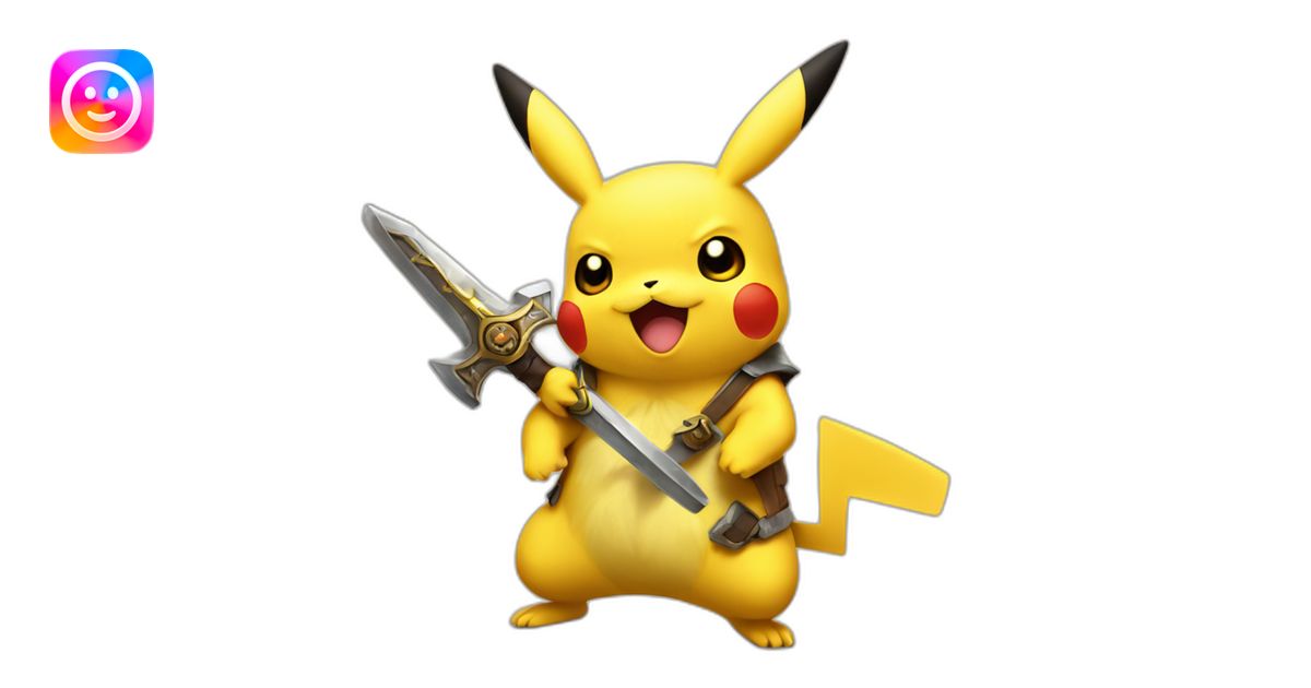 pikachu with a sword emoji | AI Emoji Generator