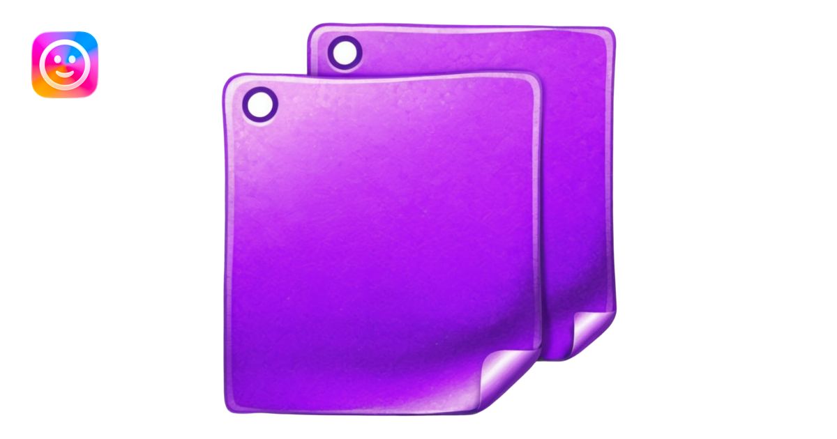 Glitter Purple and Cian spreadsheet paper emoji | AI Emoji Generator