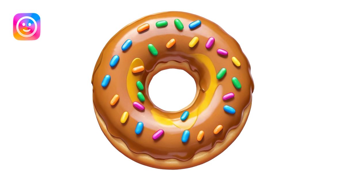 Donut with rainbow sprinkles emoji | AI Emoji Generator
