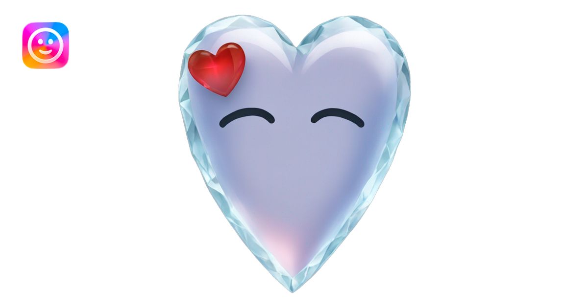 Corazón de cristal emoji | AI Emoji Generator
