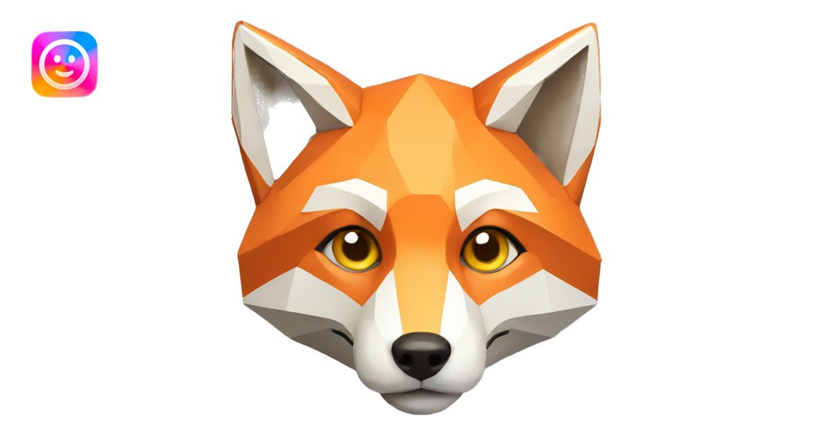 polygon fox emoji | AI Emoji Generator