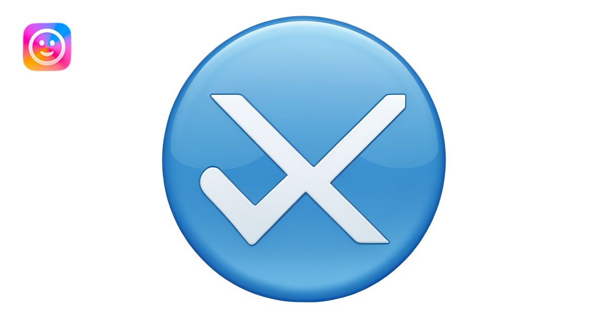 Blue circle Verification tick emoji | AI Emoji Generator