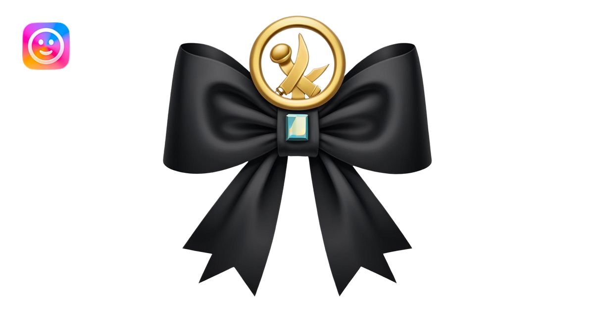 One Black thin ribbon for dead people honoring 🎗️ emoji | AI Emoji ...