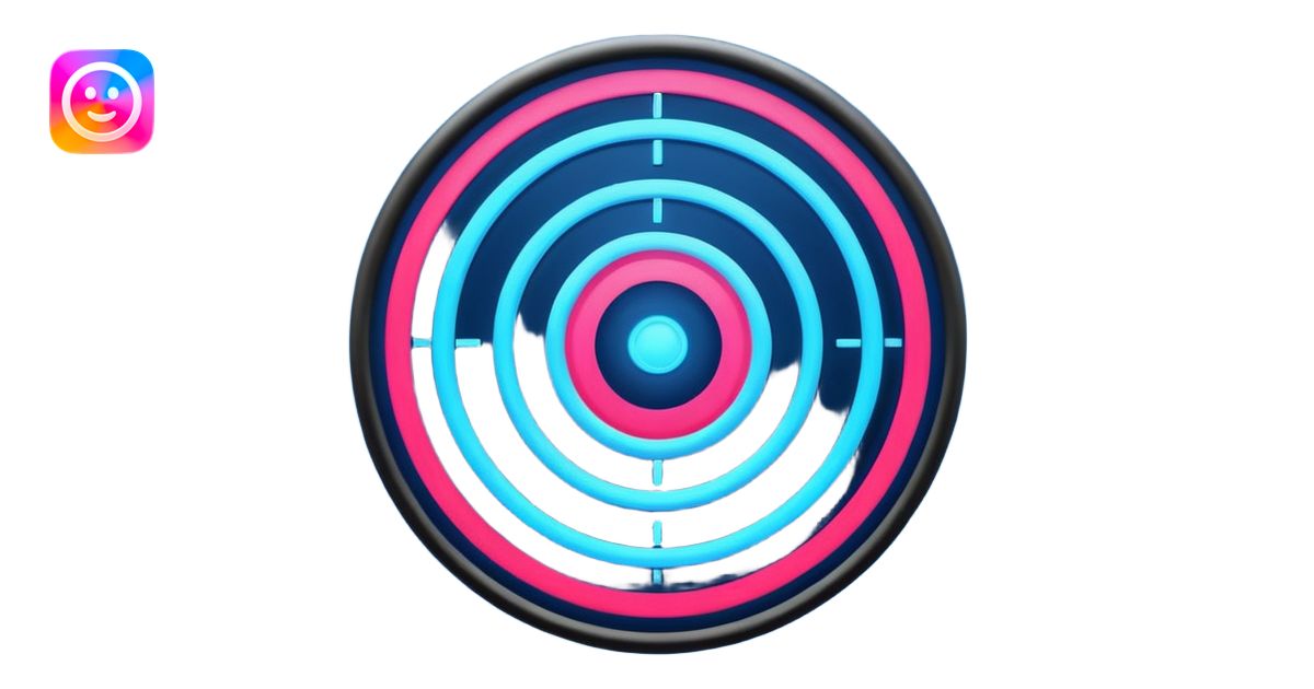 Moving target with blinking light emoji | AI Emoji Generator